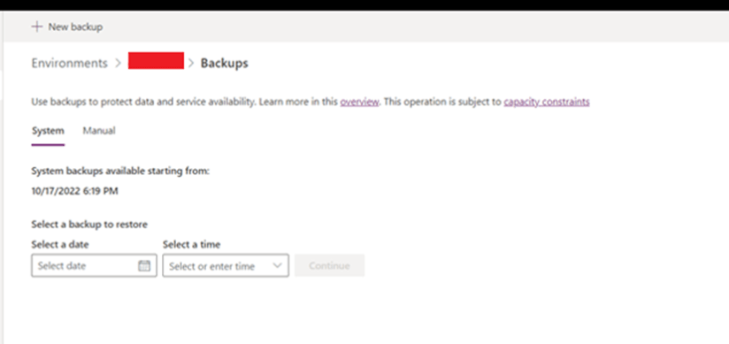 Environments in Power Platform Admin Centre & Backup Environment – GM ...